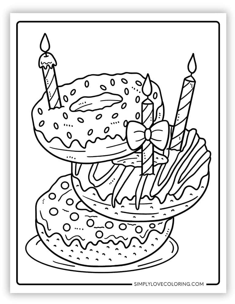 29 Donut Coloring Pages (Free PDF Printables) - Simply Love Coloring