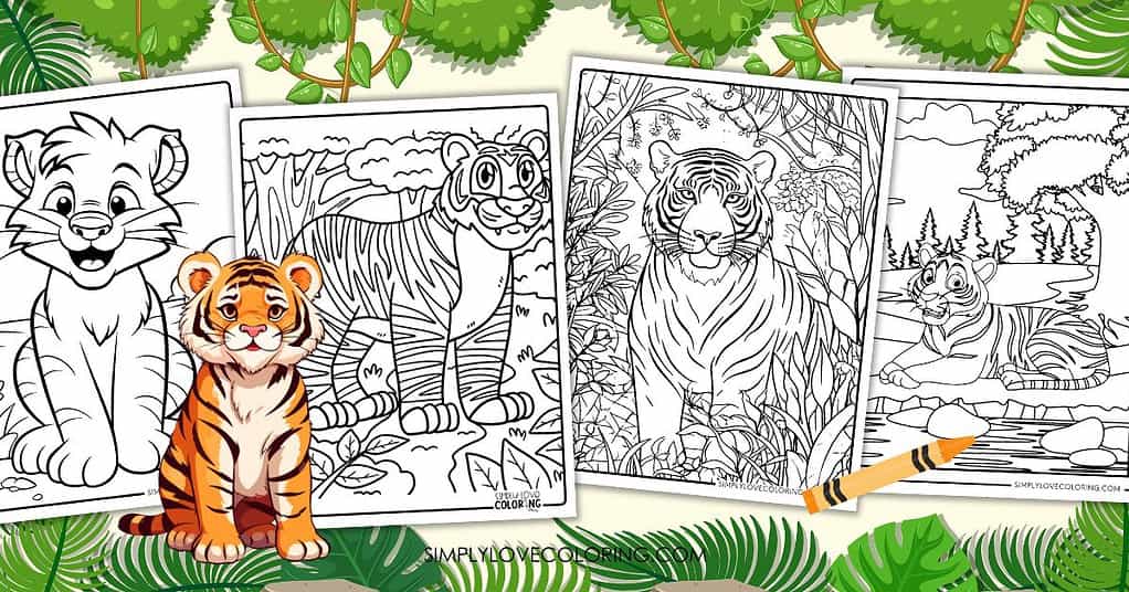19 Tiger Coloring Pages (Free PDF Printables) - Simply Love Coloring