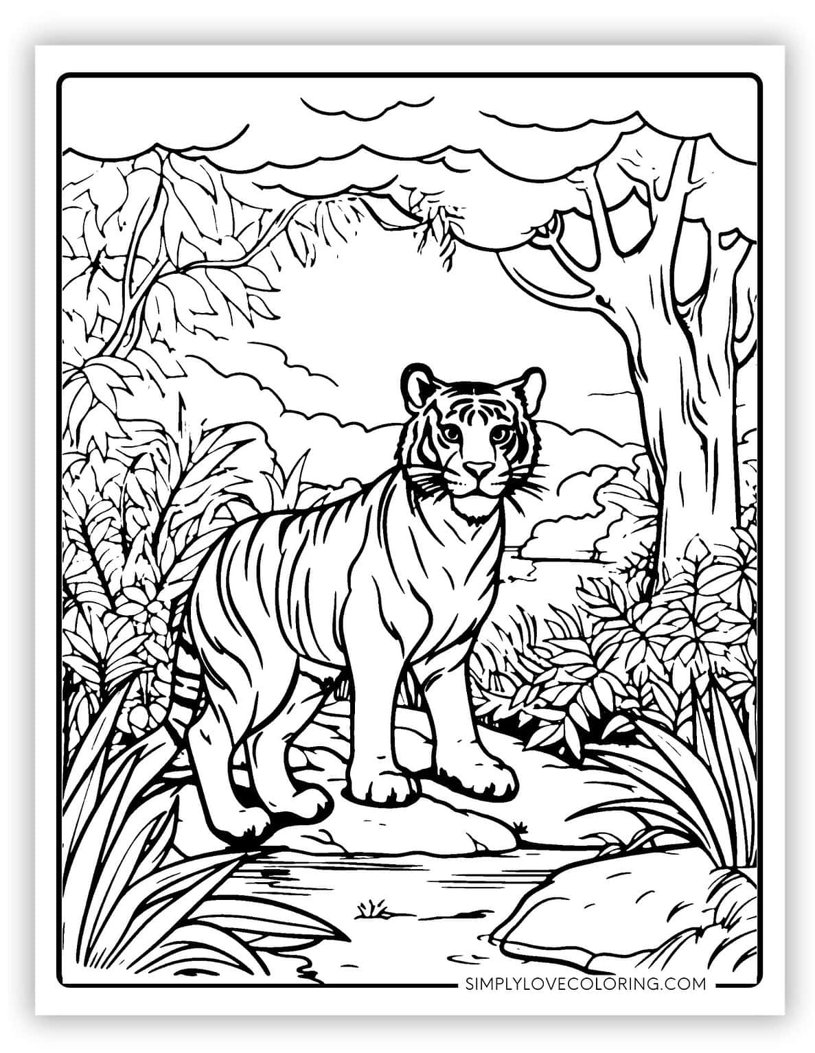 19 Tiger Coloring Pages (Free PDF Printables) - Simply Love Coloring