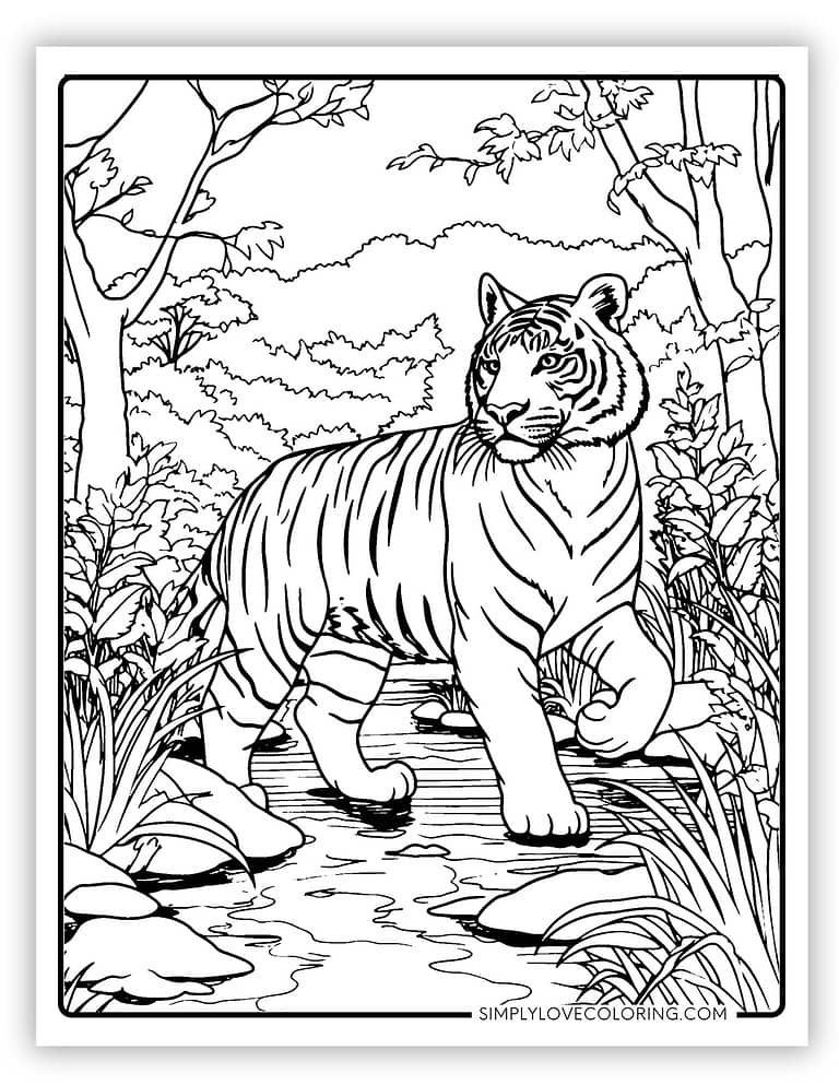 19 Tiger Coloring Pages (Free PDF Printables) - Simply Love Coloring