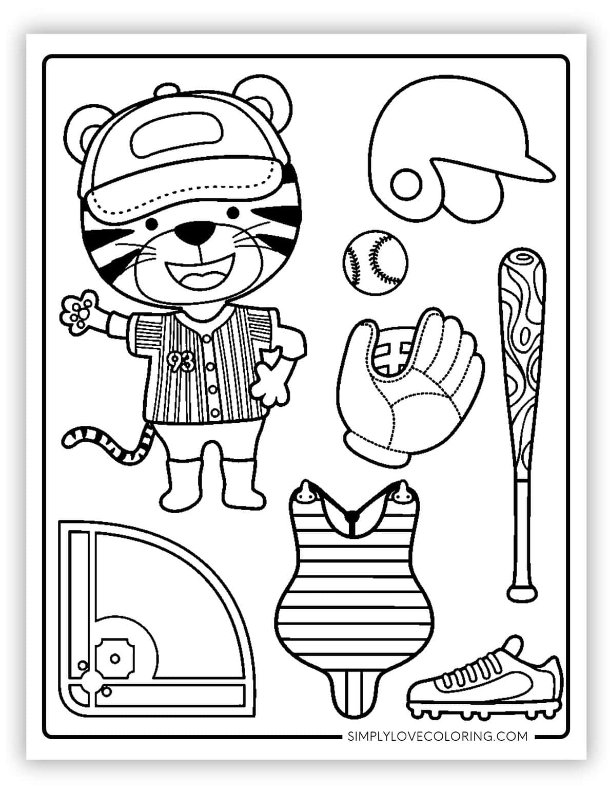 29 Baseball Coloring Pages (Free PDF Printables) - Simply Love Coloring