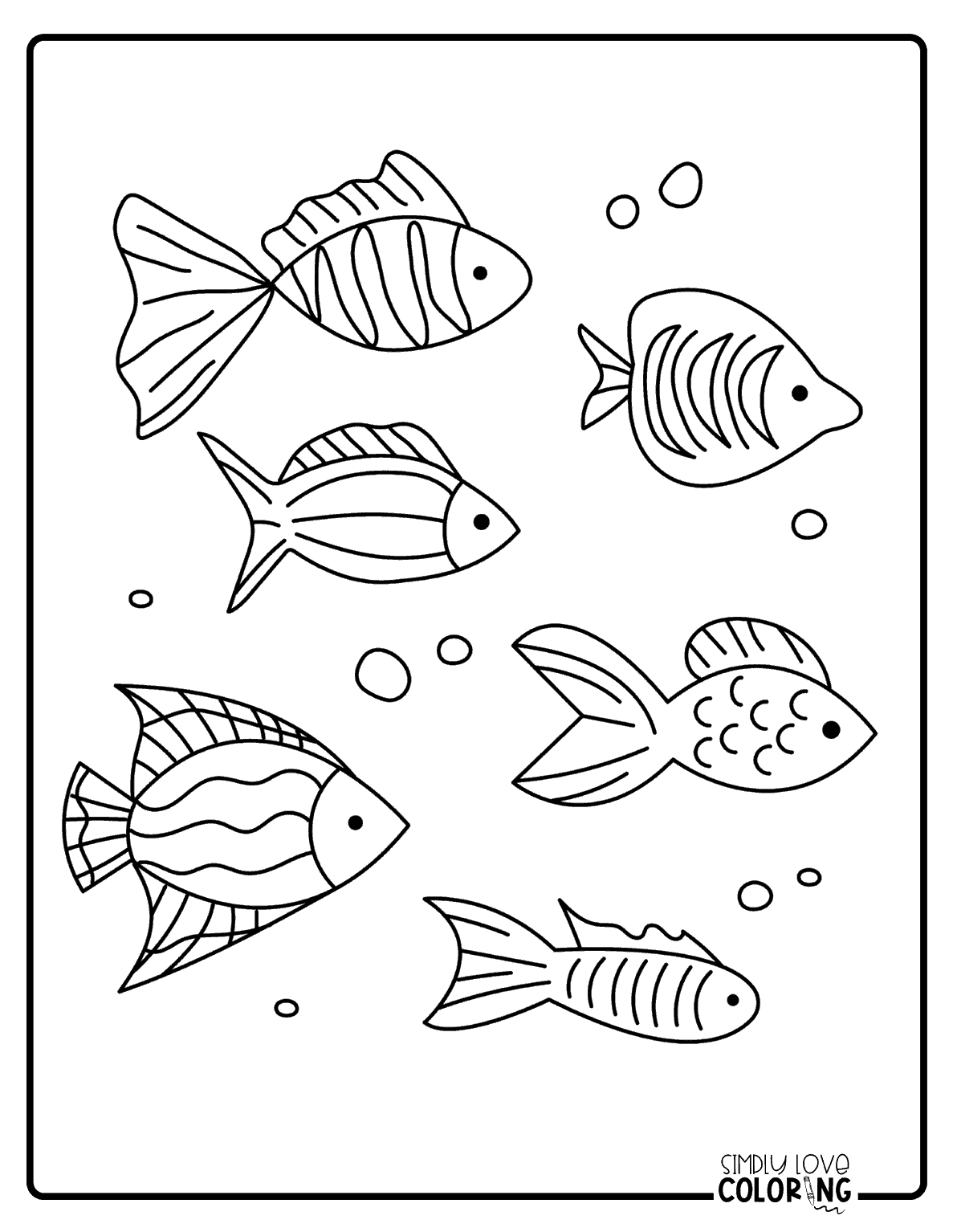 34 Interesting Fish Coloring Pages (Free PDF Printables) - Simply Love ...