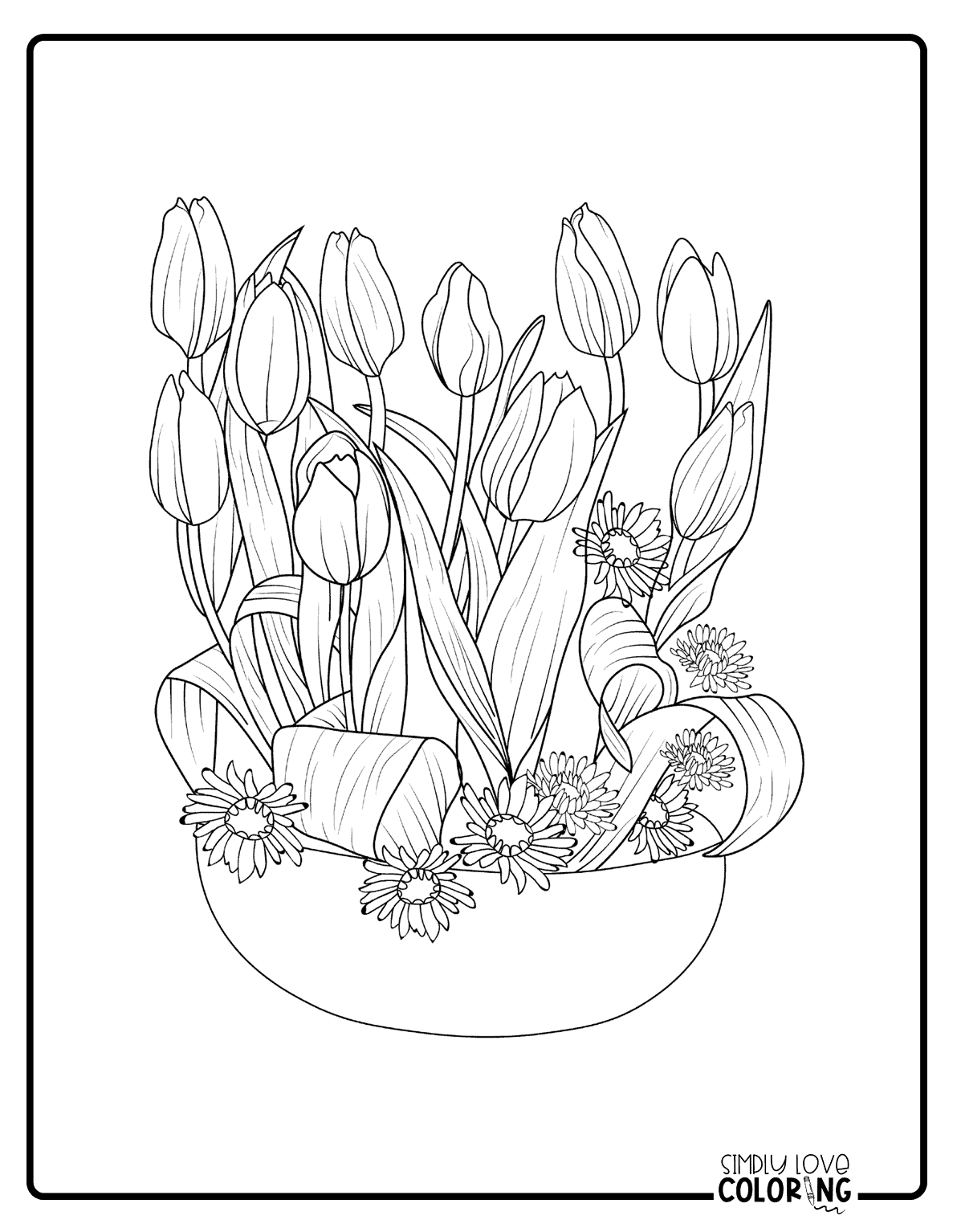 39 Beautiful Flower Coloring Pages (Free PDF Printables) - Simply Love ...