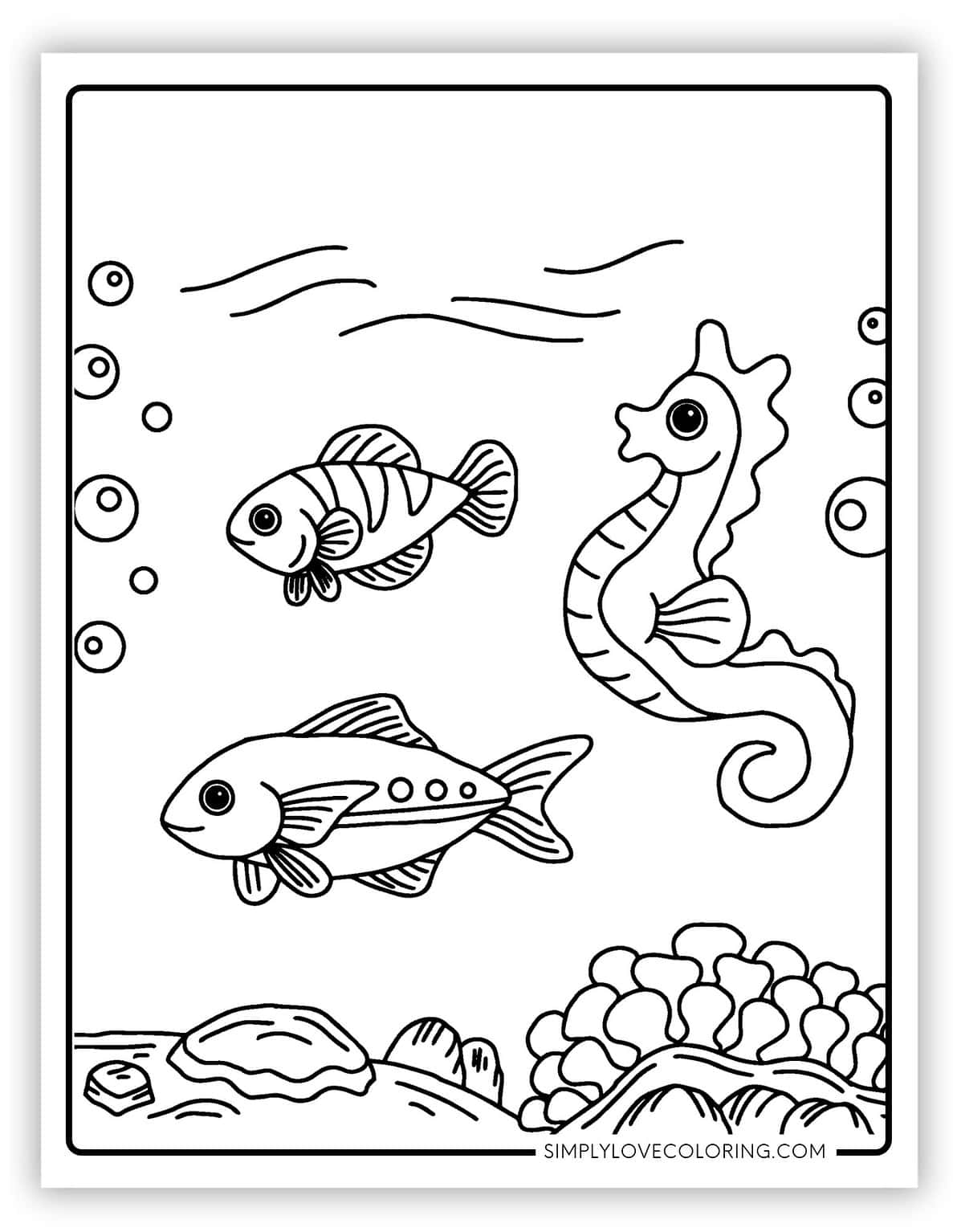 34 Interesting Fish Coloring Pages (Free PDF Printables) - Simply Love ...