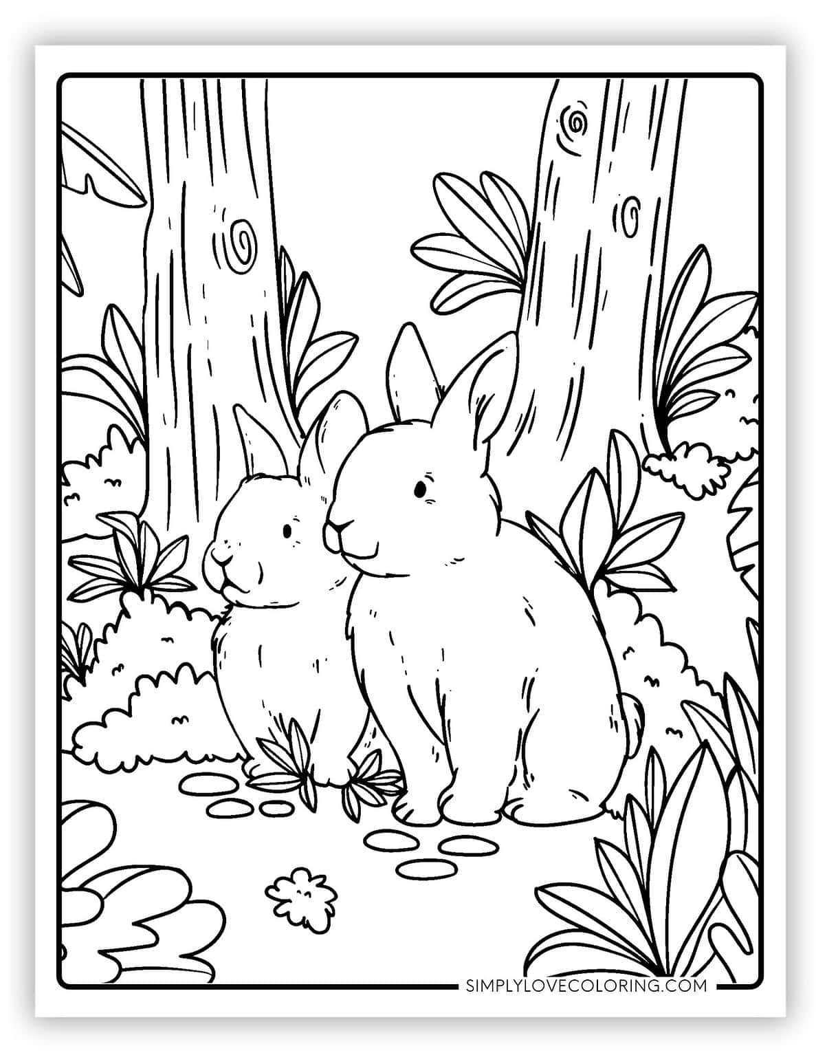 57 Cute Rabbit Coloring Pages (Free PDF Printables) - Simply Love Coloring