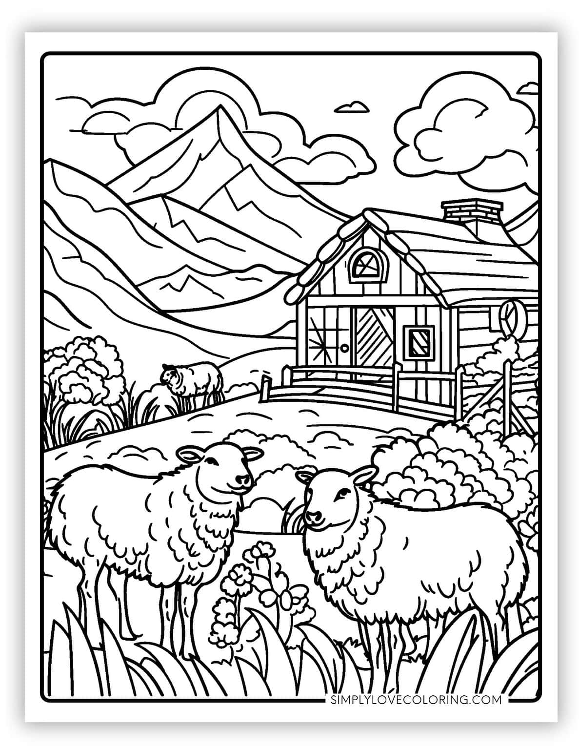 20 Sheep Coloring Pages (Free PDF Printables) - Simply Love Coloring