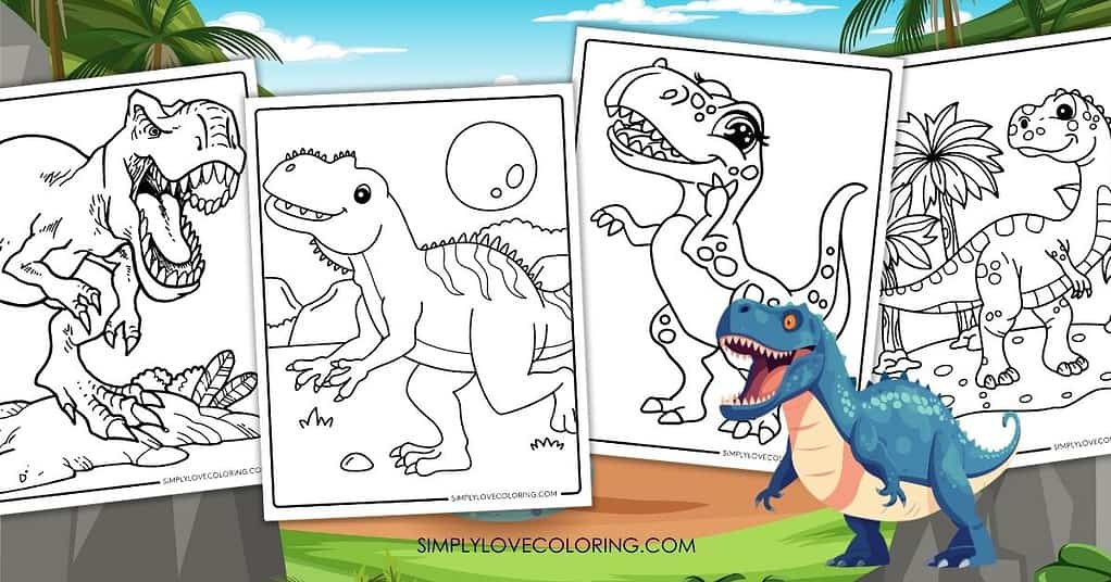 Tyrannosaurus Rex Coloring Pages (Free PDF Printables) - Simply Love ...