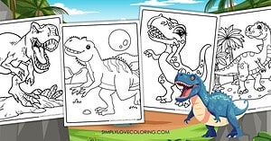 Tyrannosaurus Rex Coloring Pages (Free PDF Printables) - Simply Love ...