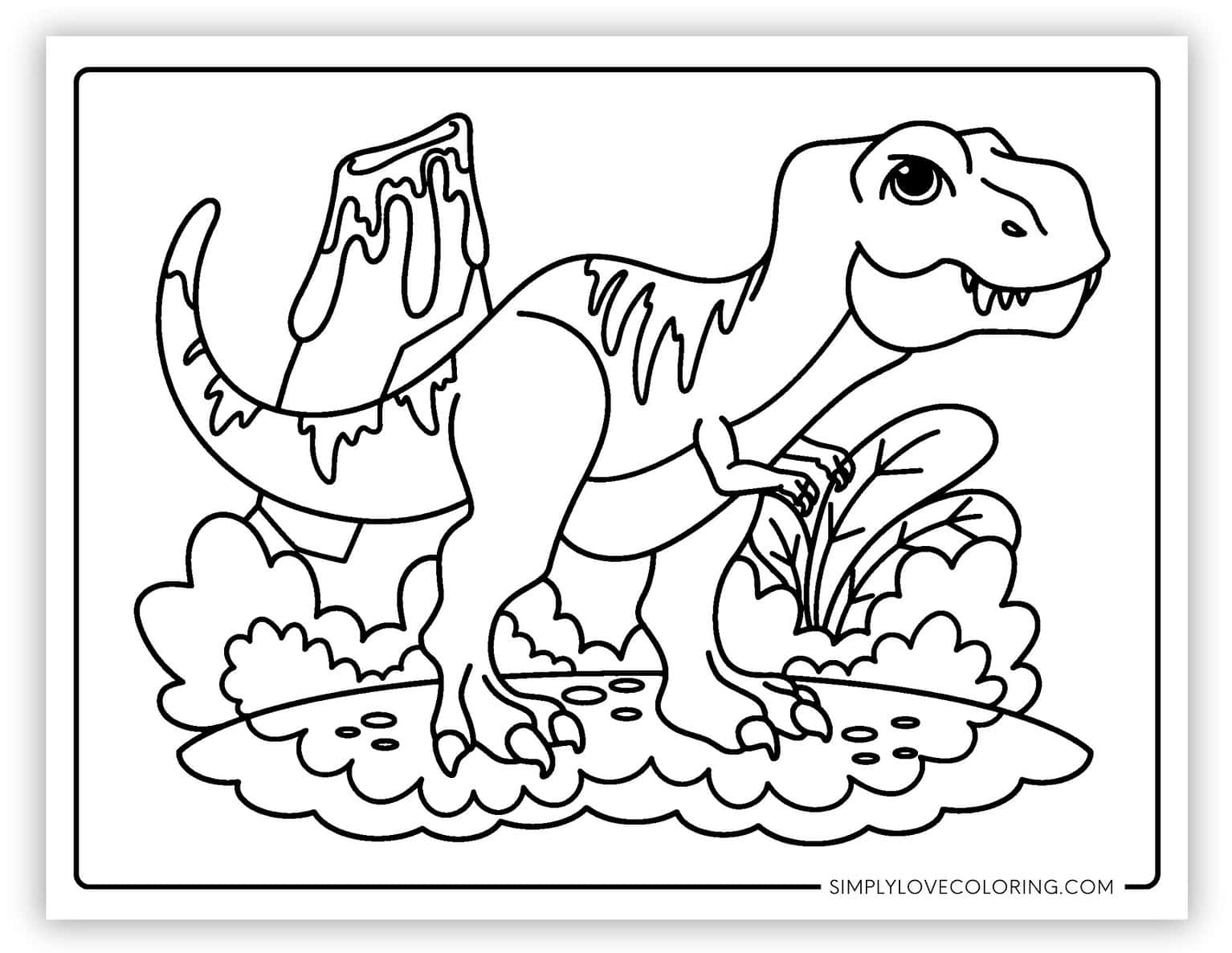 Tyrannosaurus Rex Coloring Pages (Free PDF Printables) - Simply Love ...
