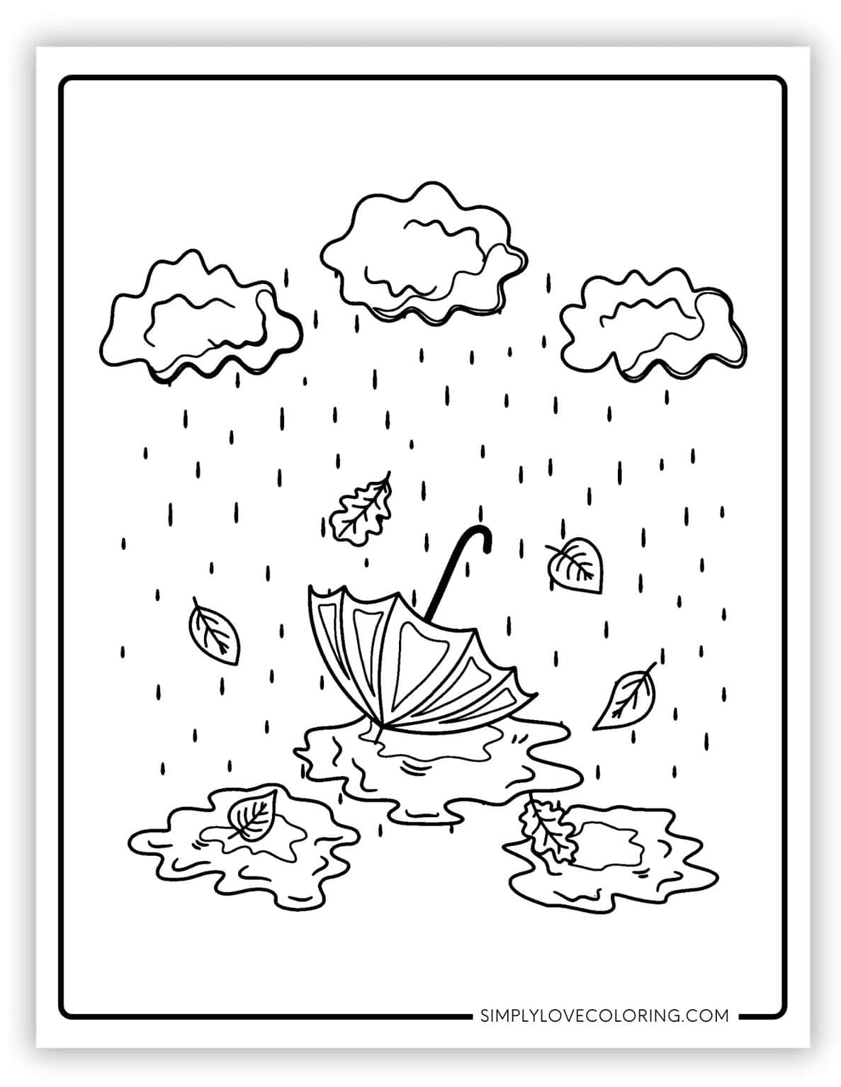 35 Rain Coloring Pages (Free PDF Printables) - Simply Love Coloring