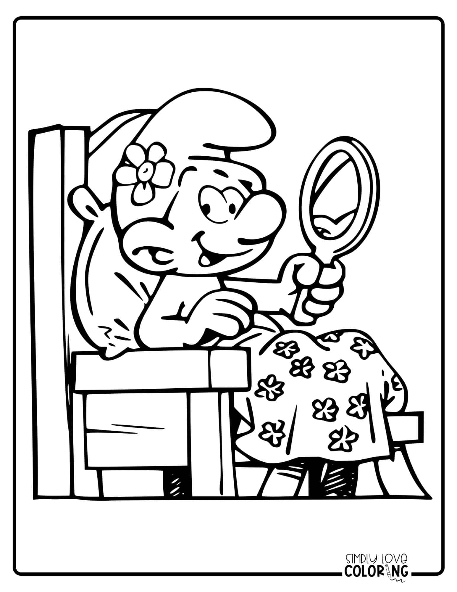 Free Smurf Coloring Pages - Simply Love Coloring