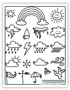25 Weather Coloring Pages (Free PDF Printables) - Simply Love Coloring