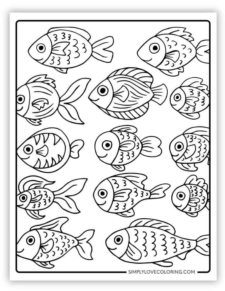 34 Interesting Fish Coloring Pages (Free PDF Printables) - Simply Love ...