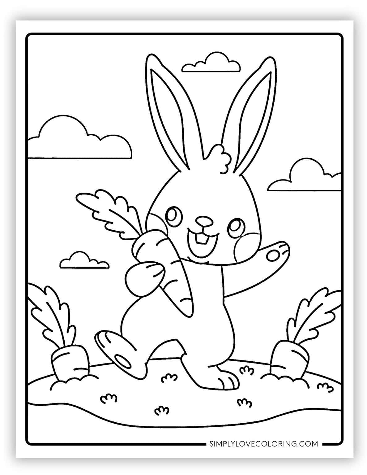 57 Cute Rabbit Coloring Pages (Free PDF Printables) - Simply Love Coloring