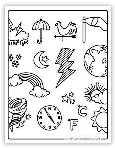 25 Weather Coloring Pages (Free PDF Printables) - Simply Love Coloring