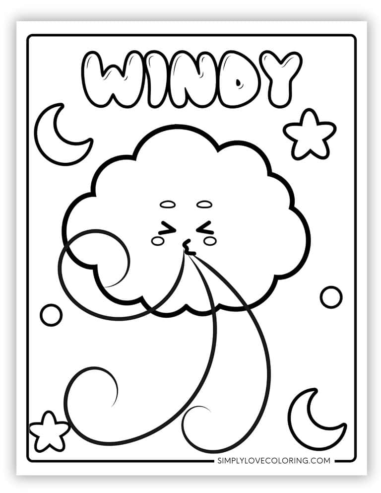 25 Weather Coloring Pages (Free PDF Printables) - Simply Love Coloring