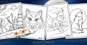 Wolf Coloring Pages (Free PDF Printables) - Simply Love Coloring