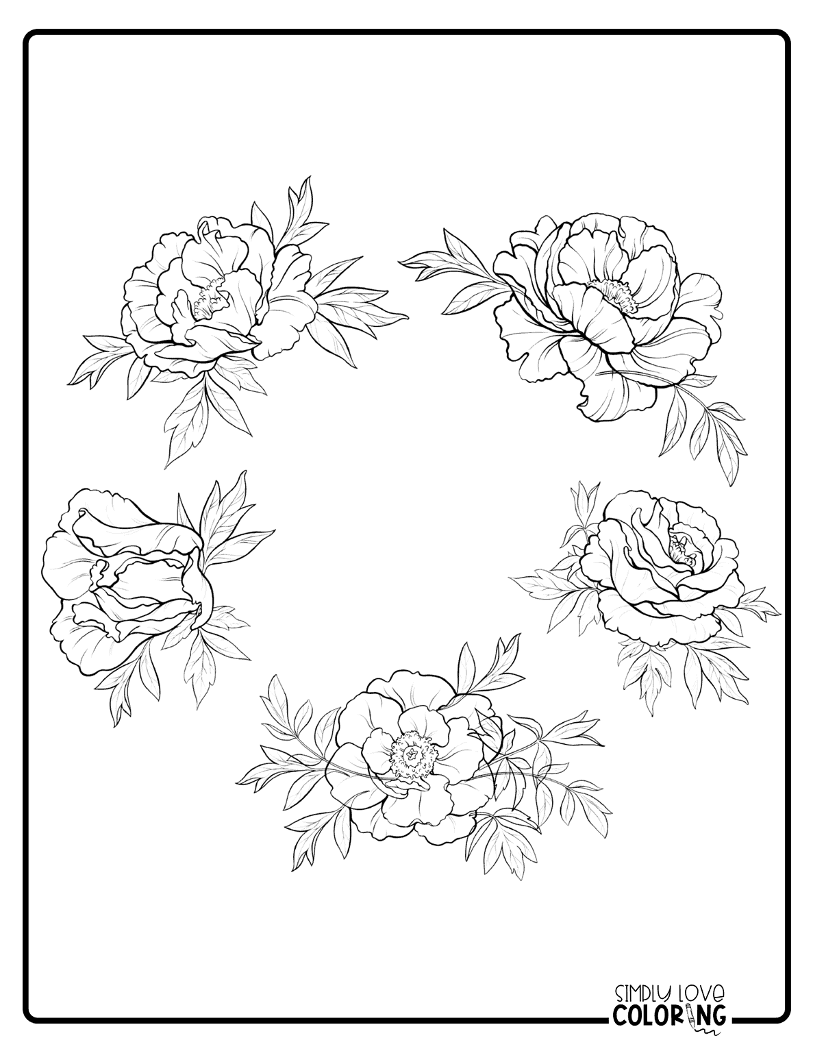 39 Beautiful Flower Coloring Pages (Free PDF Printables) - Simply Love ...