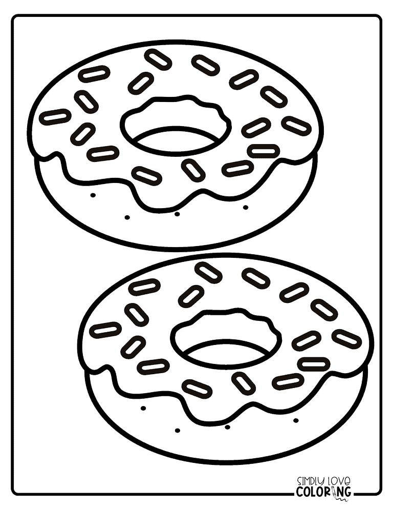 29 Donut Coloring Pages (Free PDF Printables) - Simply Love Coloring