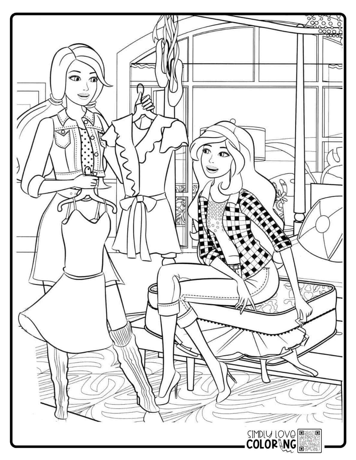 124 Barbie Coloring Pages (Free PDF Printables) - Simply Love Coloring