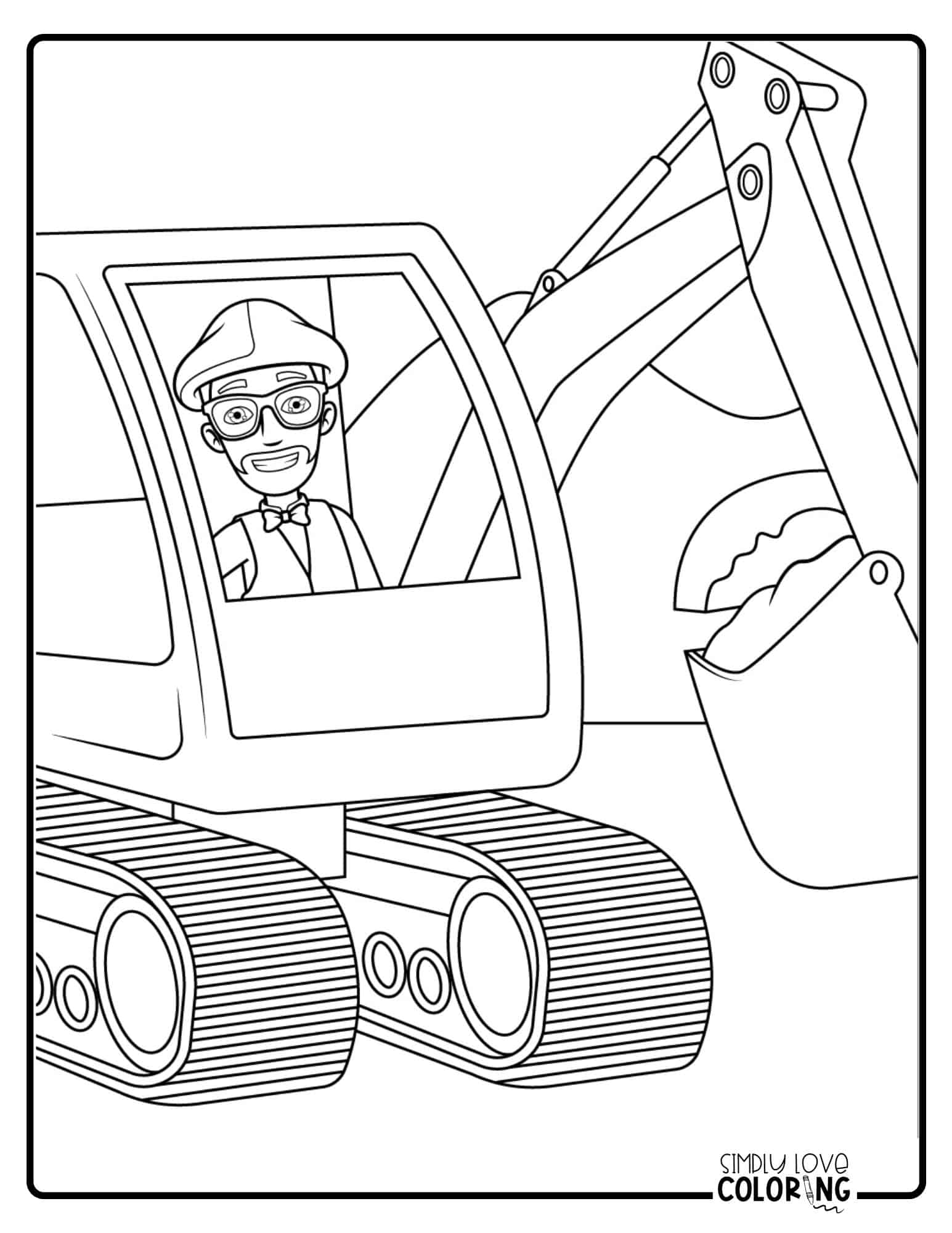 Free Blippi Coloring Pages - Simply Love Coloring