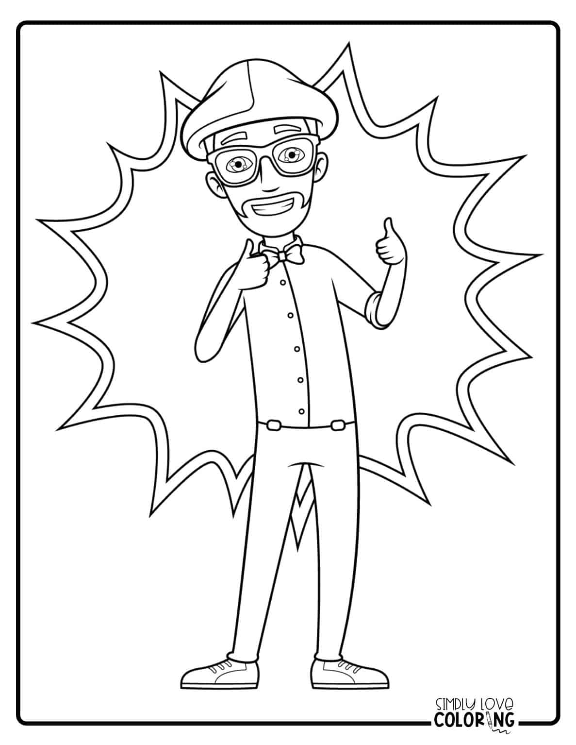 Blippi Coloring Pages (Free PDF Printables) - Simply Love Coloring