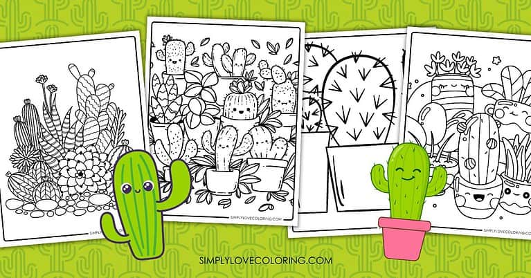 27 Cactus Coloring Pages (Free PDF Printables) - Simply Love Coloring