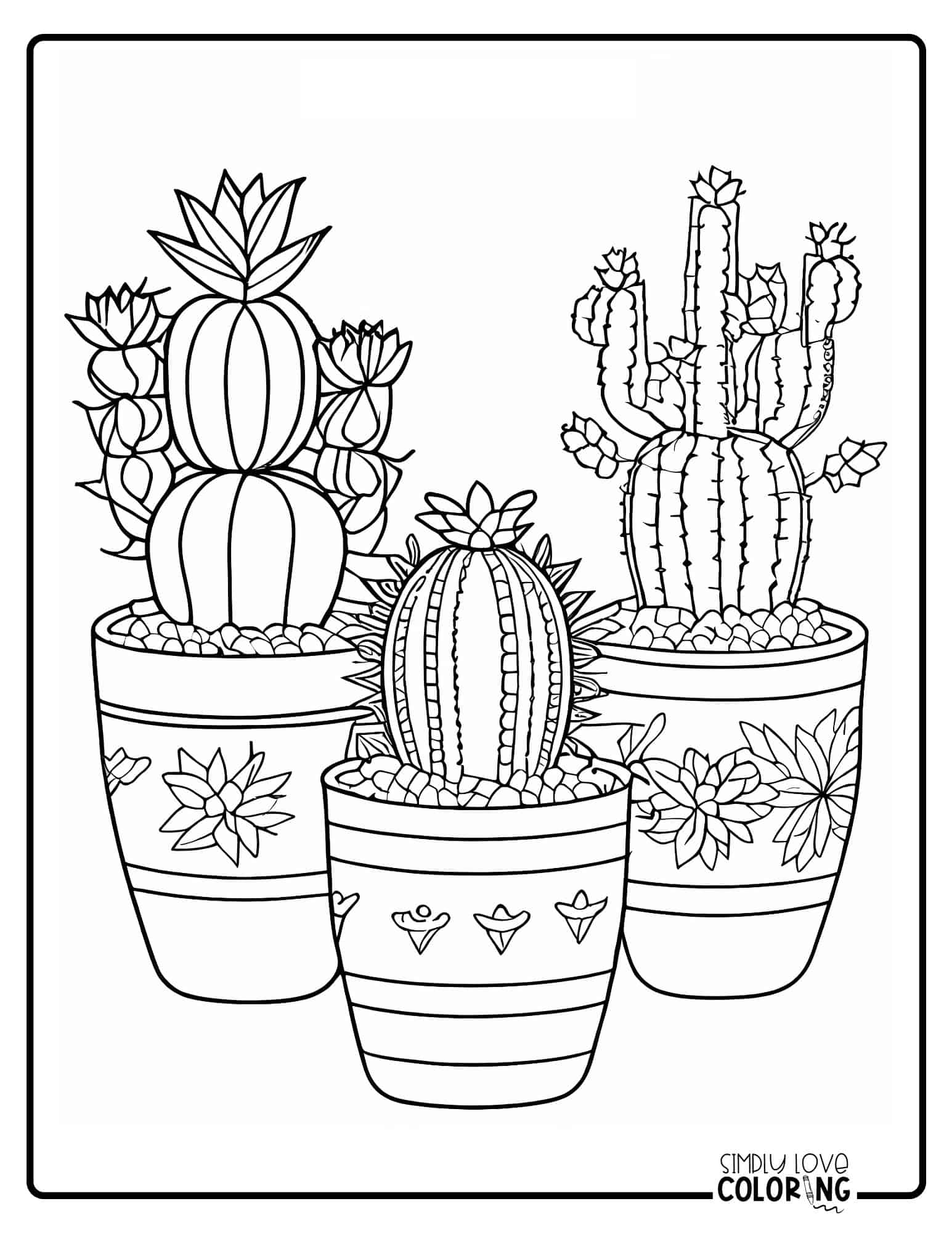 Cactus Coloring Pages Free PDF Printables Simply Love Coloring Cactus Coloring Pages Free PDF Printables Simply Love Coloring