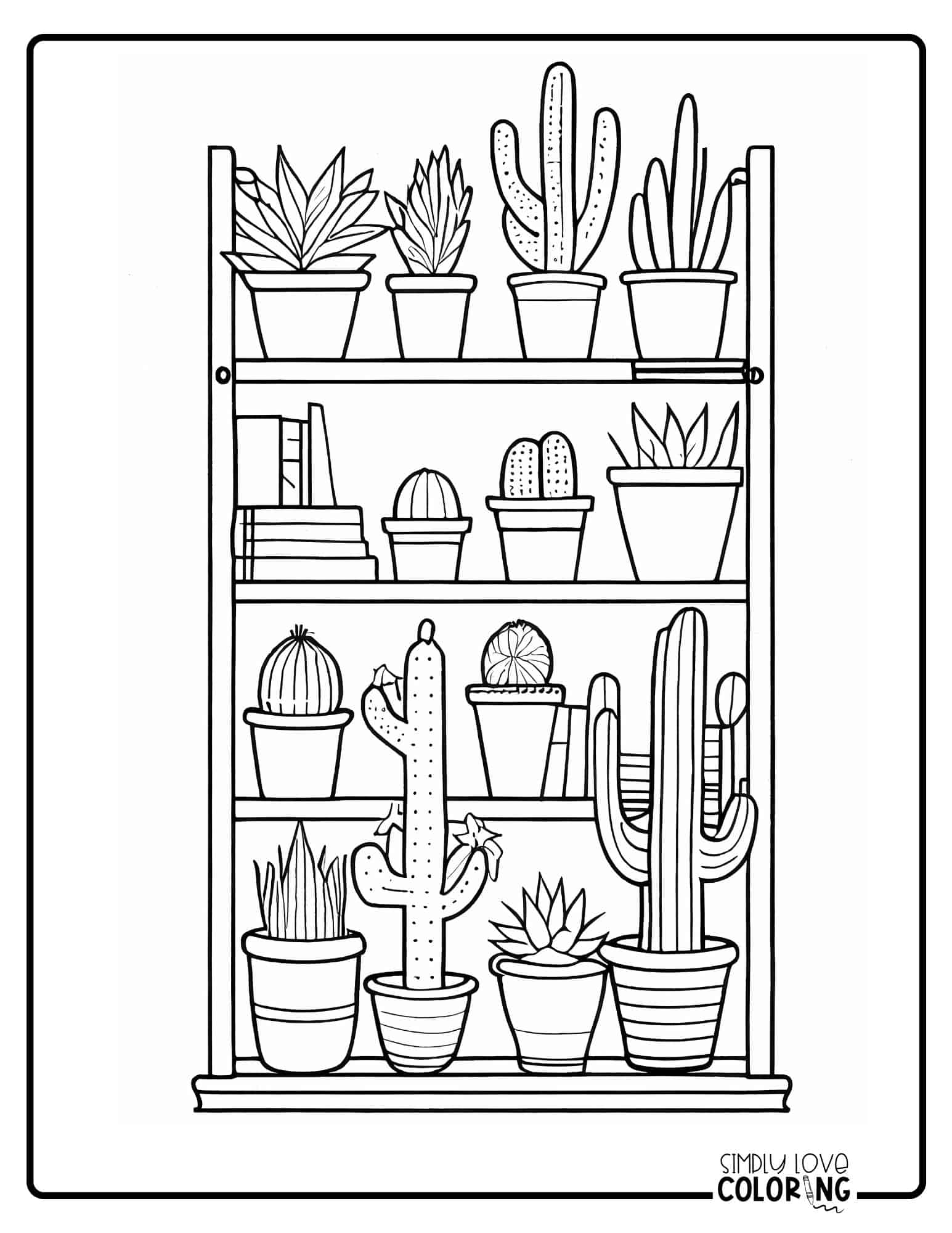 Cactus Coloring Pages (Free PDF Printables) - Simply Love Coloring