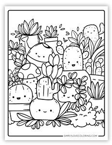 27 Cactus Coloring Pages (Free PDF Printables) - Simply Love Coloring