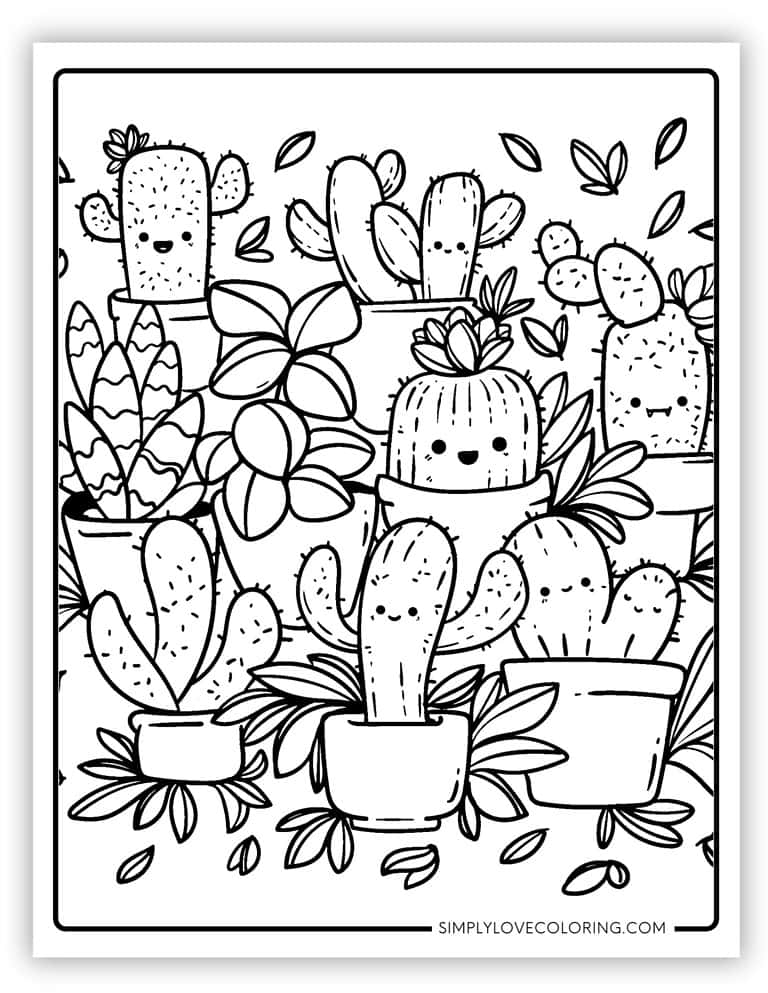 27 Cactus Coloring Pages (Free PDF Printables) - Simply Love Coloring