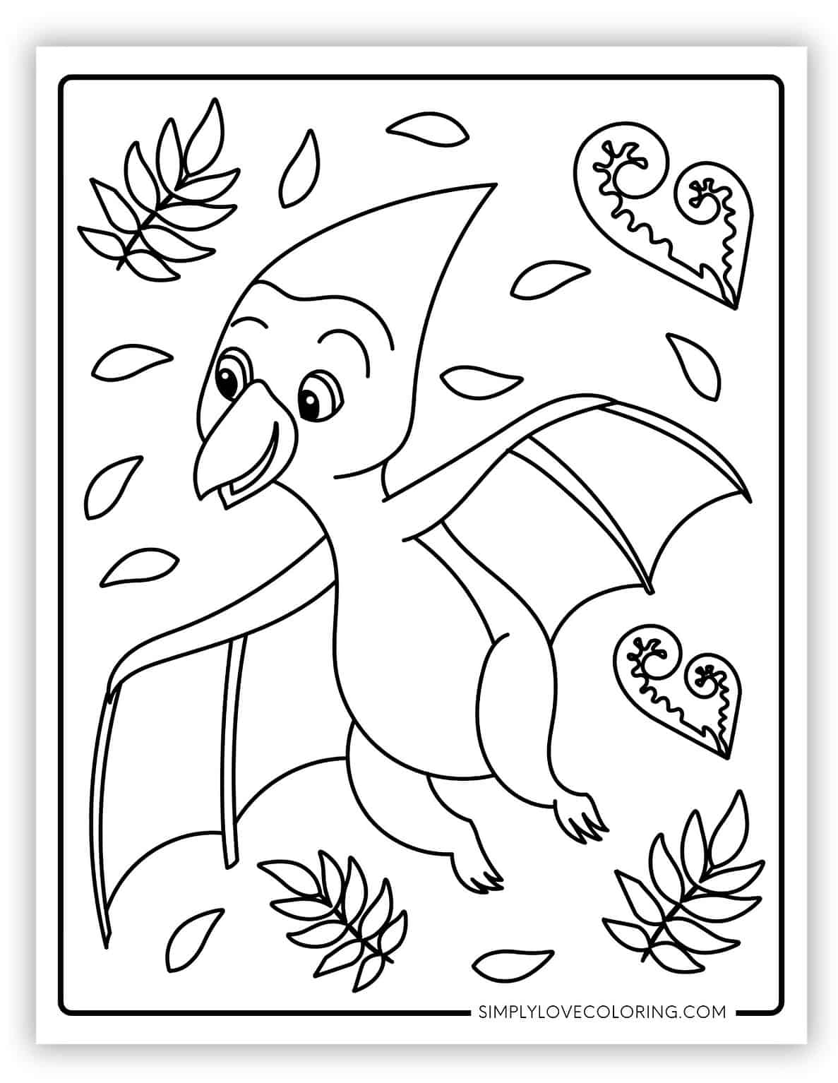 Pterodactyl Coloring Pages (Free PDF Printables) - Simply Love Coloring