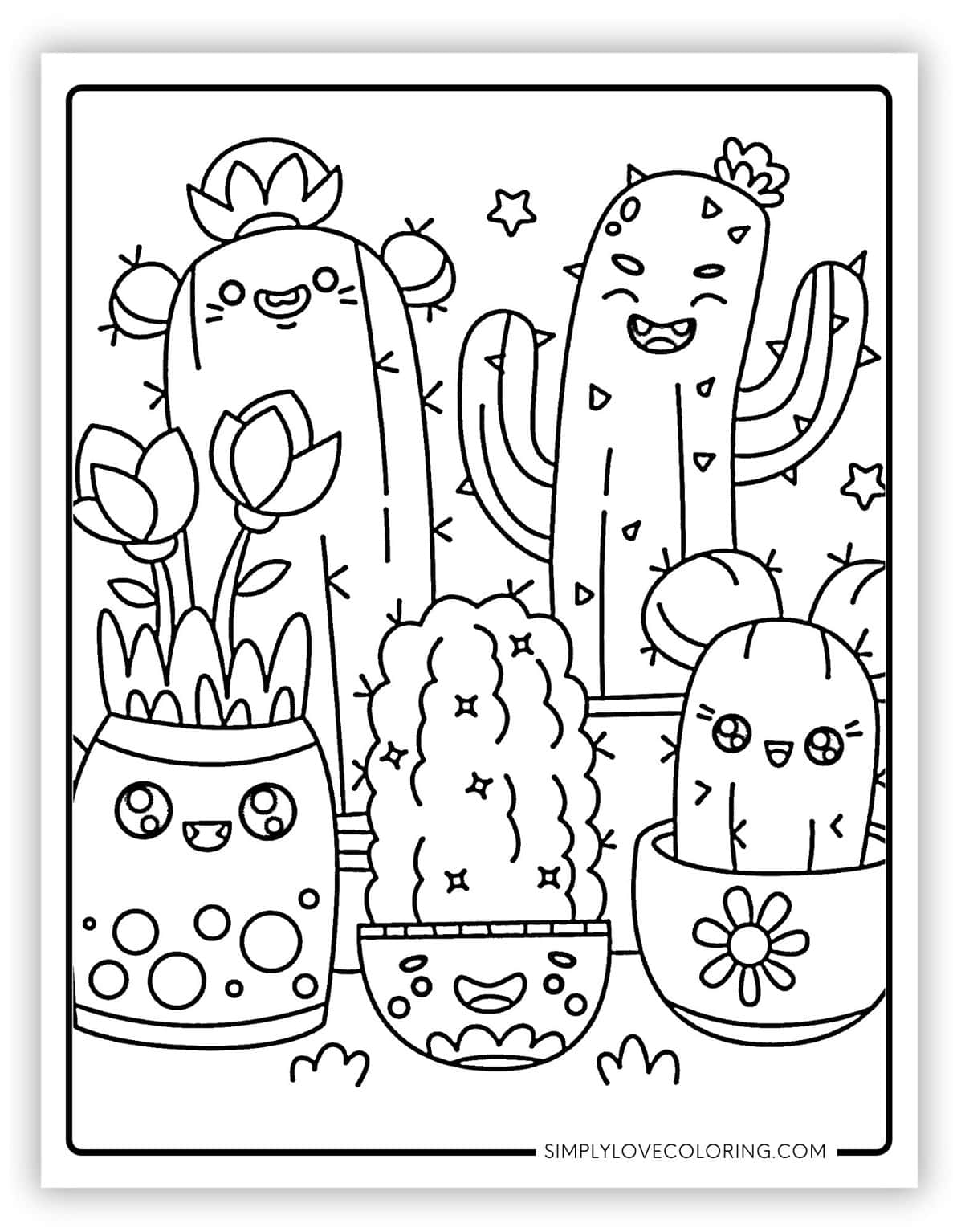 27 Cactus Coloring Pages (Free PDF Printables) - Simply Love Coloring
