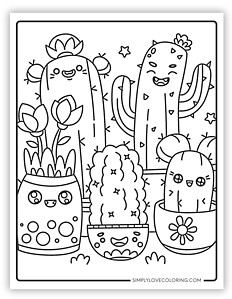 27 Cactus Coloring Pages (Free PDF Printables) - Simply Love Coloring