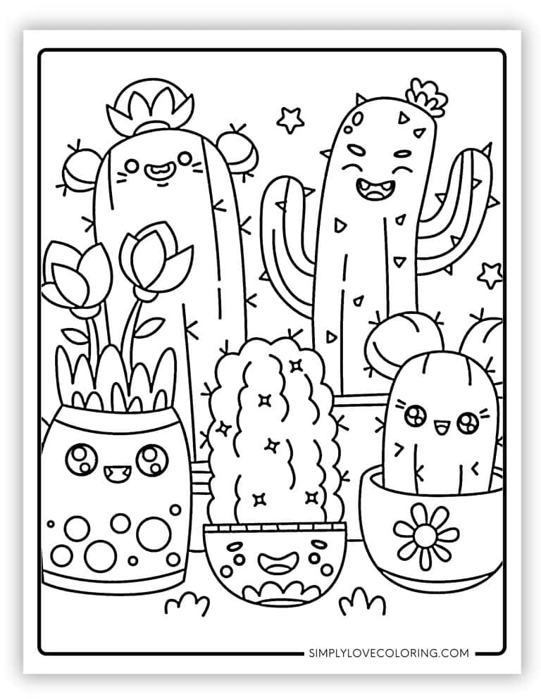 27 Cactus Coloring Pages (Free PDF Printables) - Simply Love Coloring