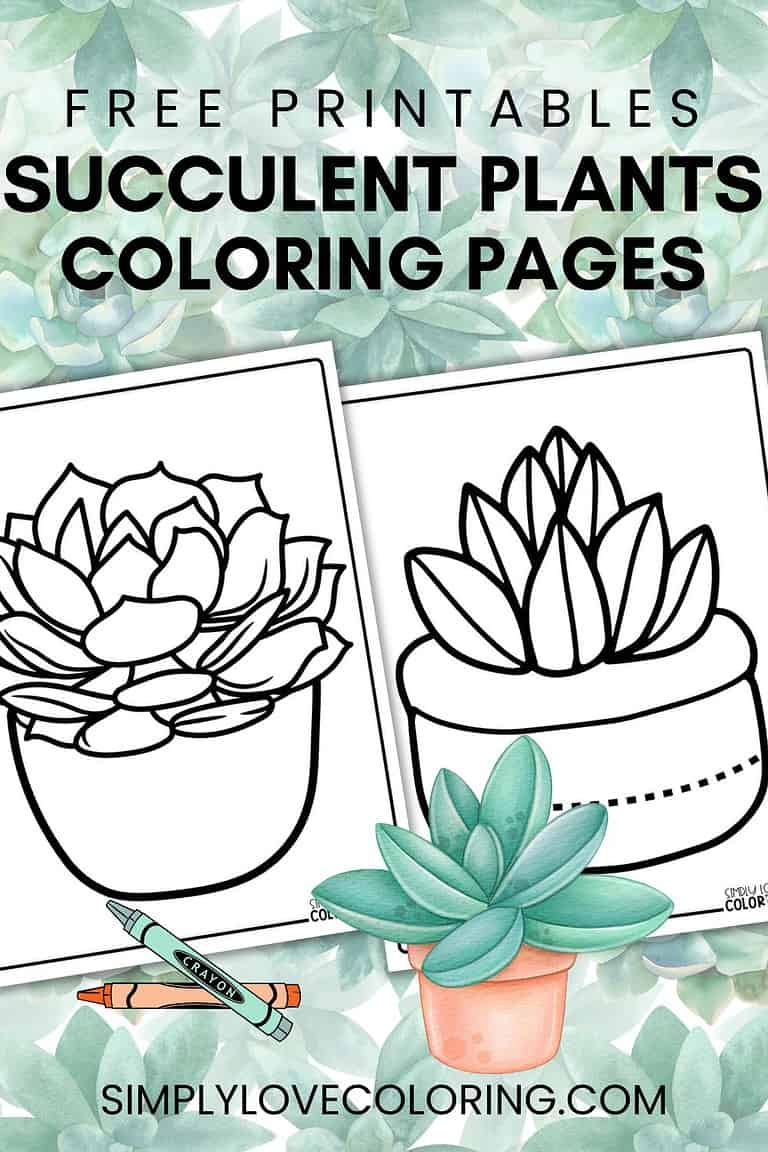 Succulent Plants Coloring Pages (Free PDF Printables) - Simply Love ...