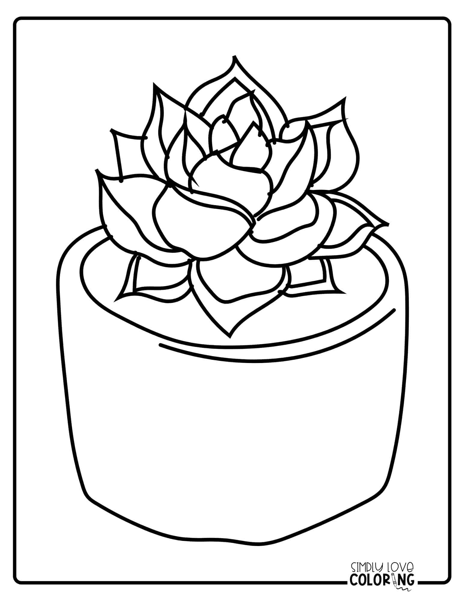 Free Succulent Plants Coloring Pages - Simply Love Coloring