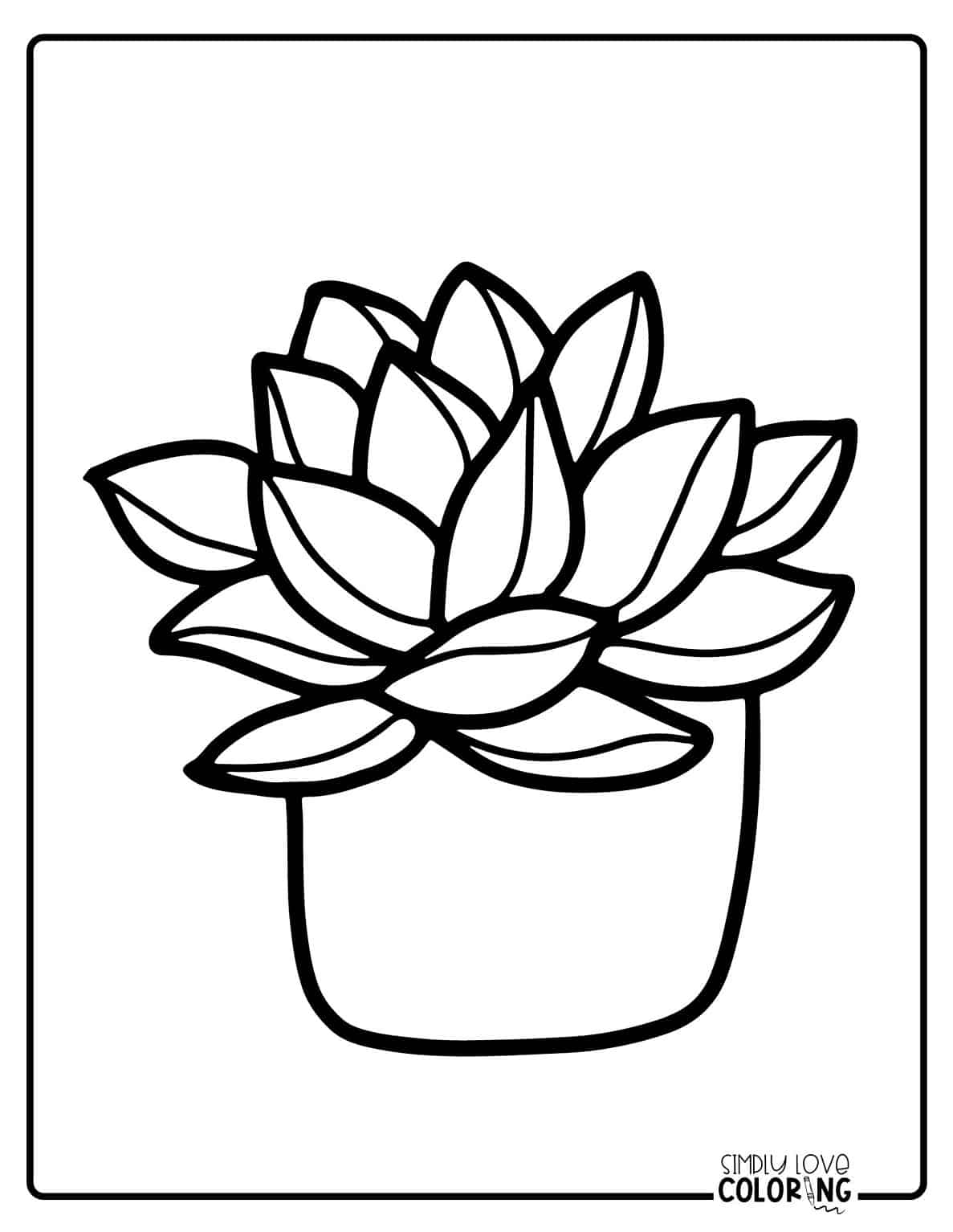 Succulent Plants Coloring Pages (Free PDF Printables) - Simply Love ...