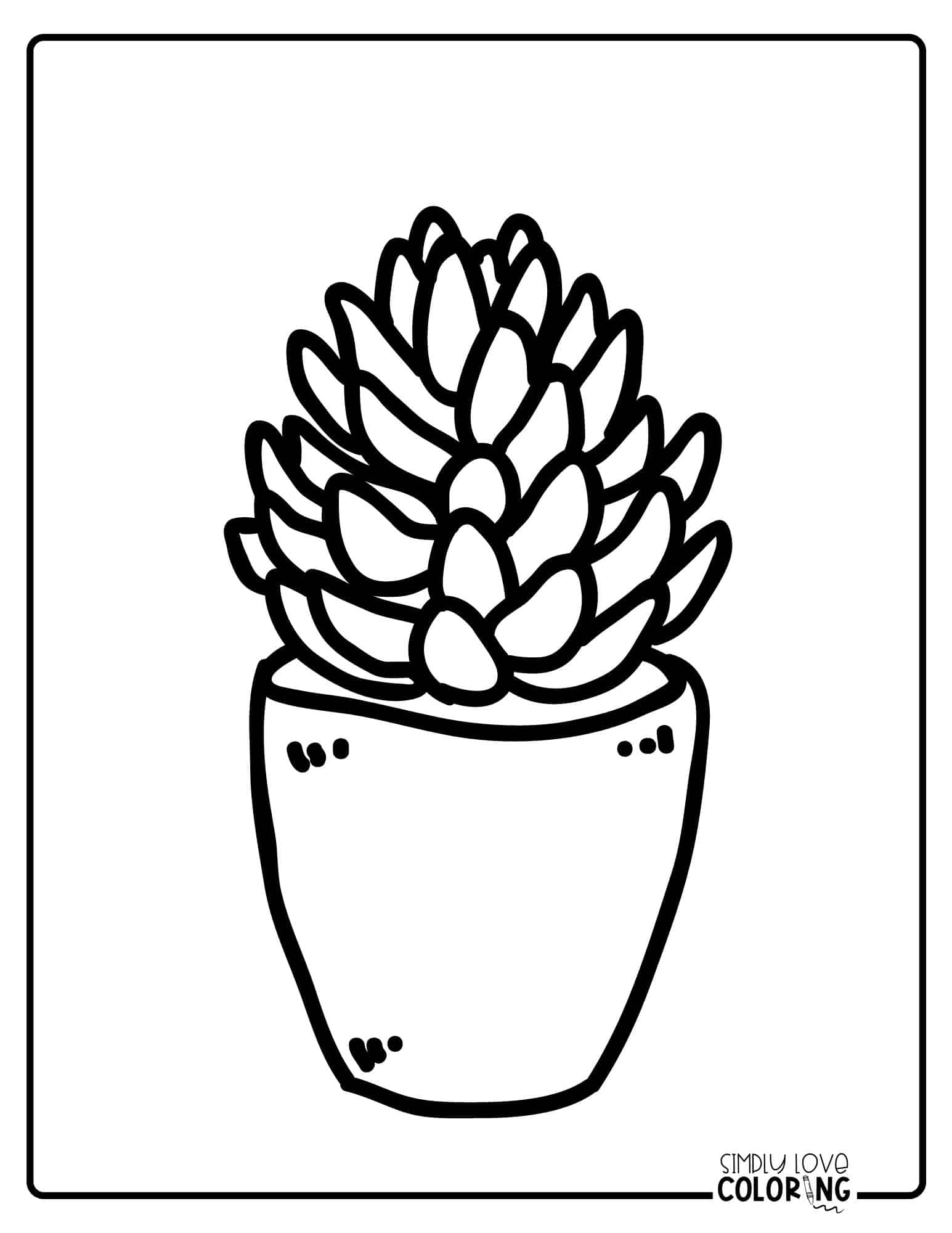 Succulent Plants Coloring Pages (Free PDF Printables) - Simply Love ...