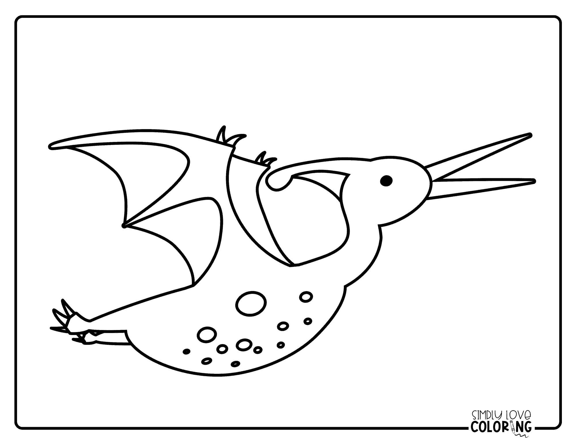 Pterodactyl Coloring Pages (Free PDF Printables) - Simply Love Coloring
