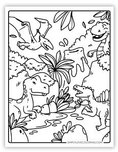 Pterodactyl Coloring Pages (Free PDF Printables) - Simply Love Coloring