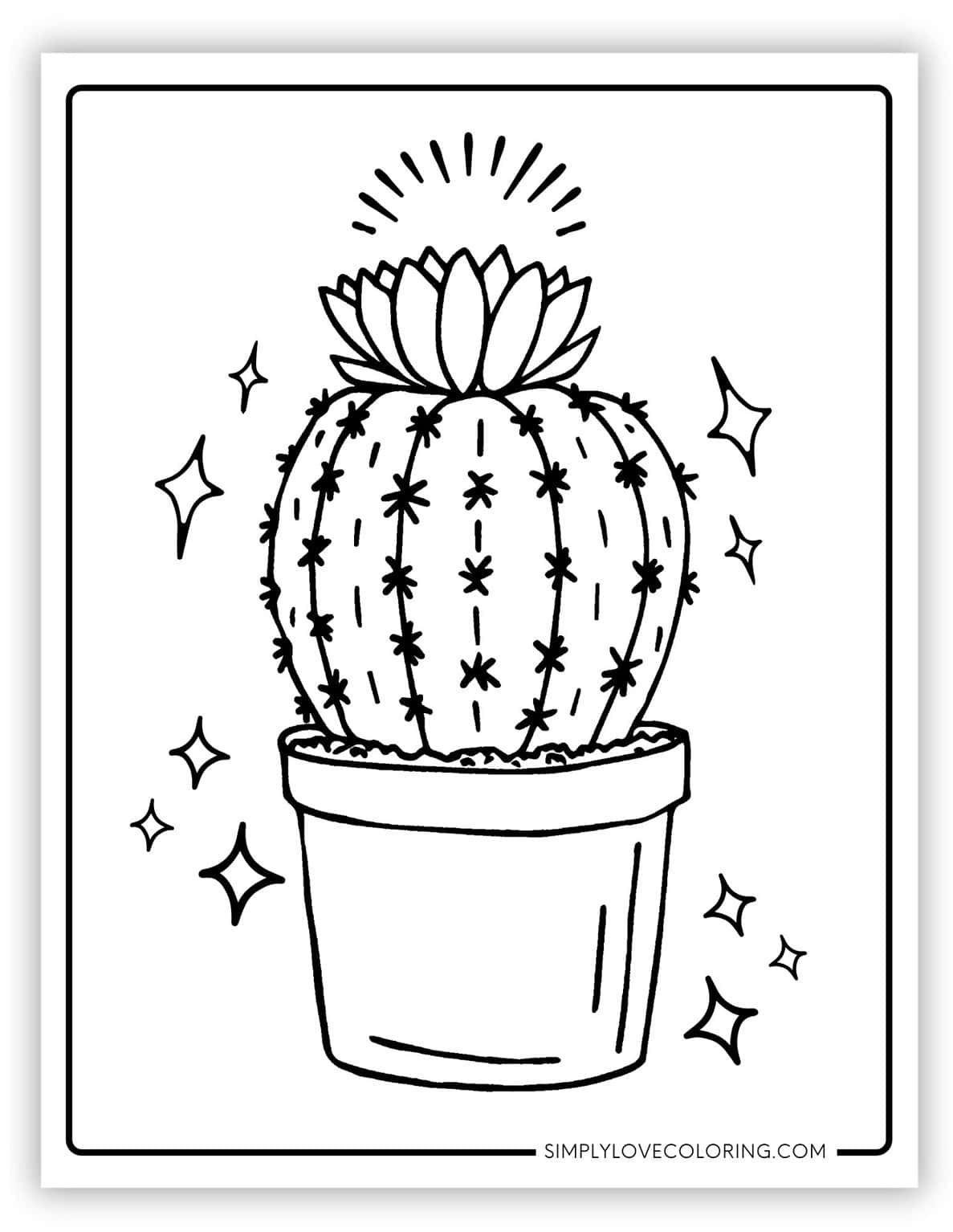 27 Cactus Coloring Pages (Free PDF Printables) - Simply Love Coloring