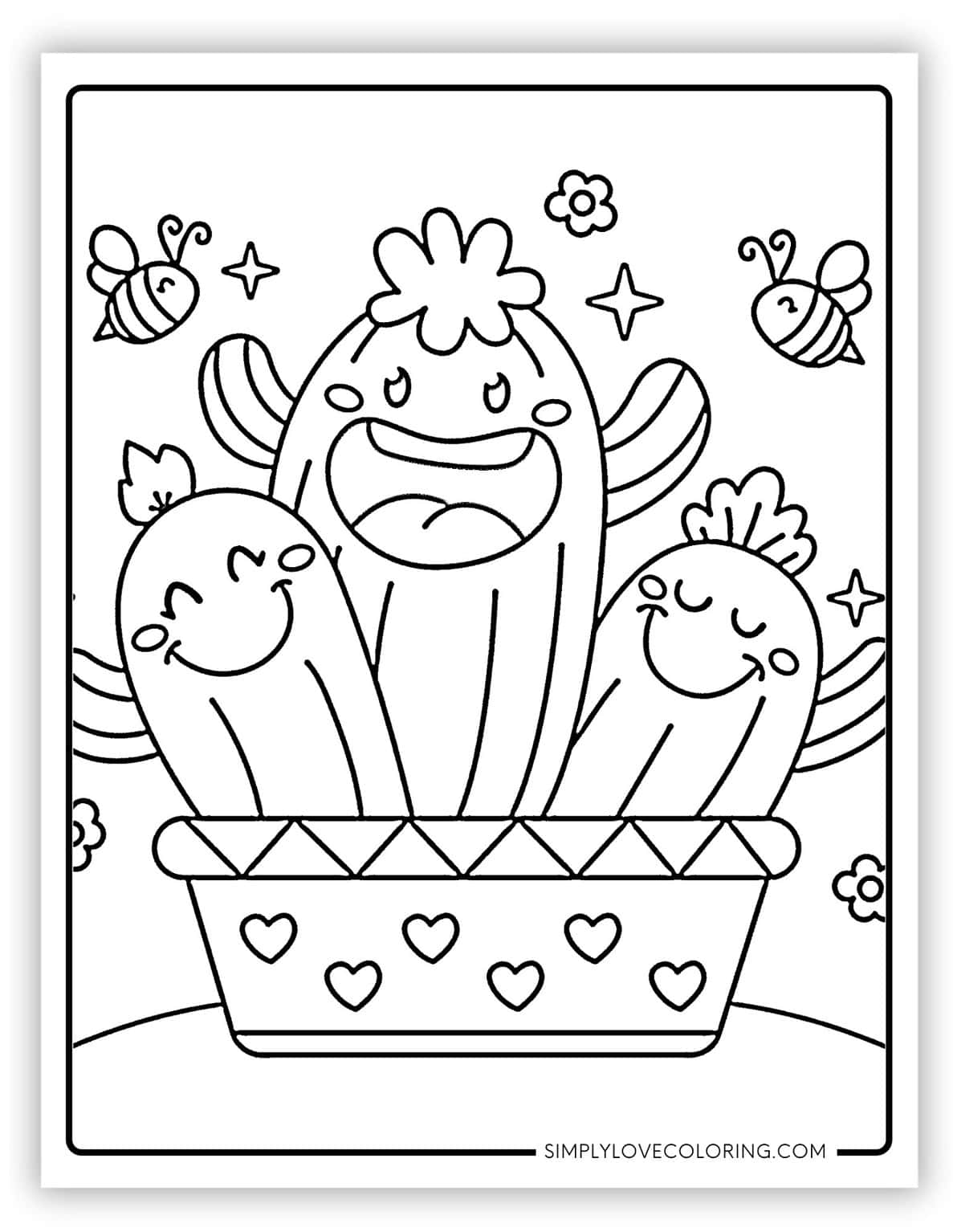 27 Cactus Coloring Pages (Free PDF Printables) - Simply Love Coloring