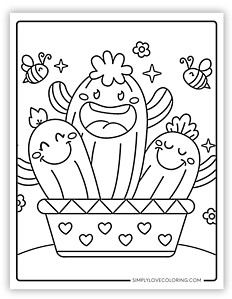 27 Cactus Coloring Pages (Free PDF Printables) - Simply Love Coloring