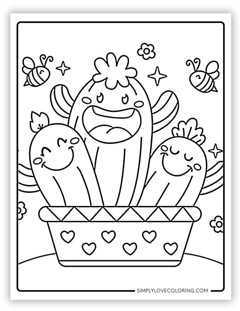27 Cactus Coloring Pages (Free PDF Printables) - Simply Love Coloring