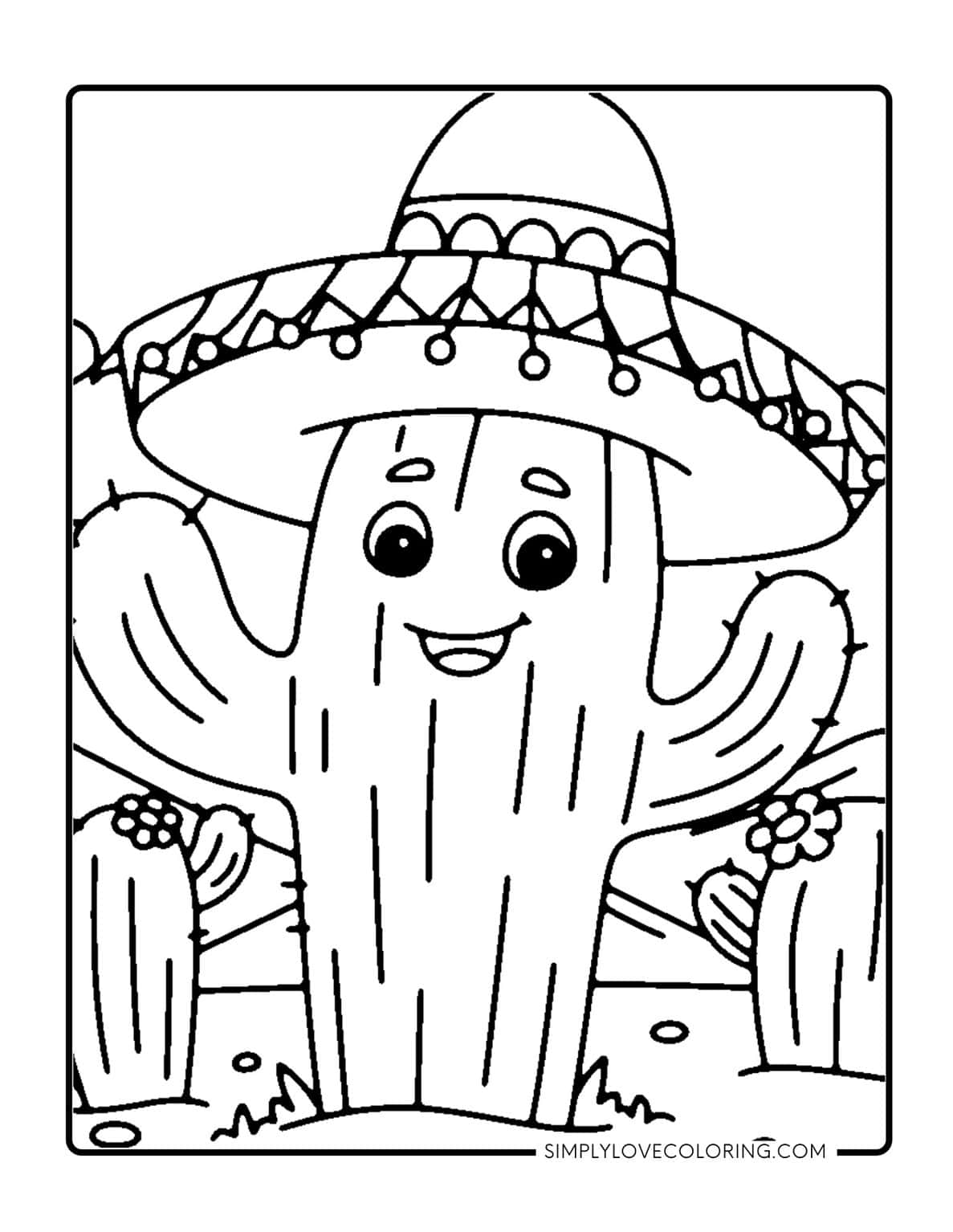 27 Cactus Coloring Pages (Free PDF Printables) - Simply Love Coloring