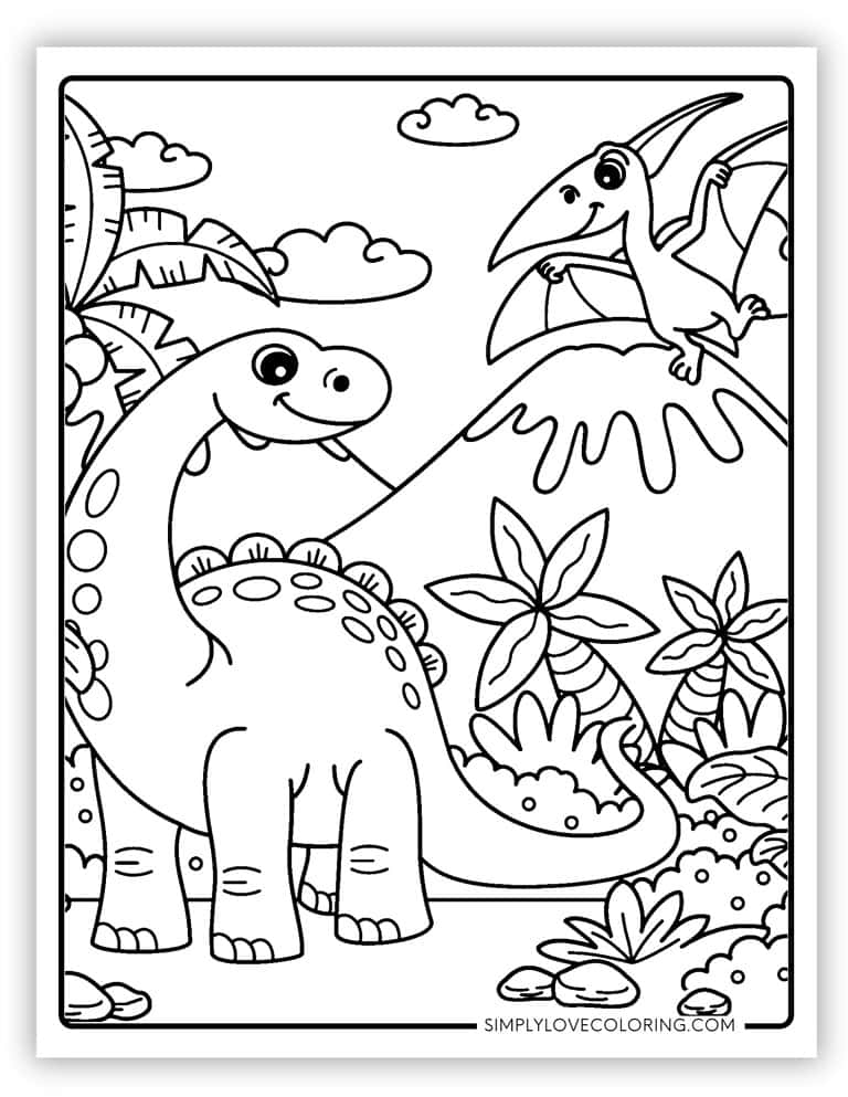Pterodactyl Coloring Pages (Free PDF Printables) - Simply Love Coloring