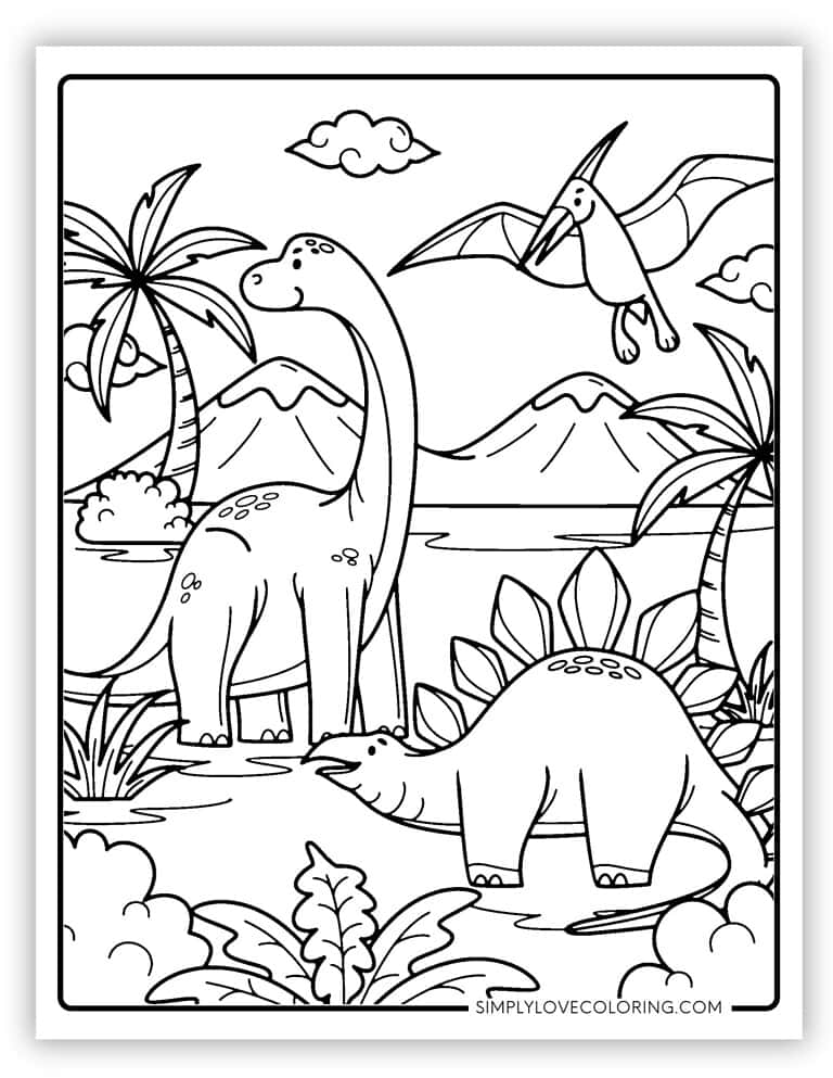 Pterodactyl Coloring Pages (Free PDF Printables) - Simply Love Coloring