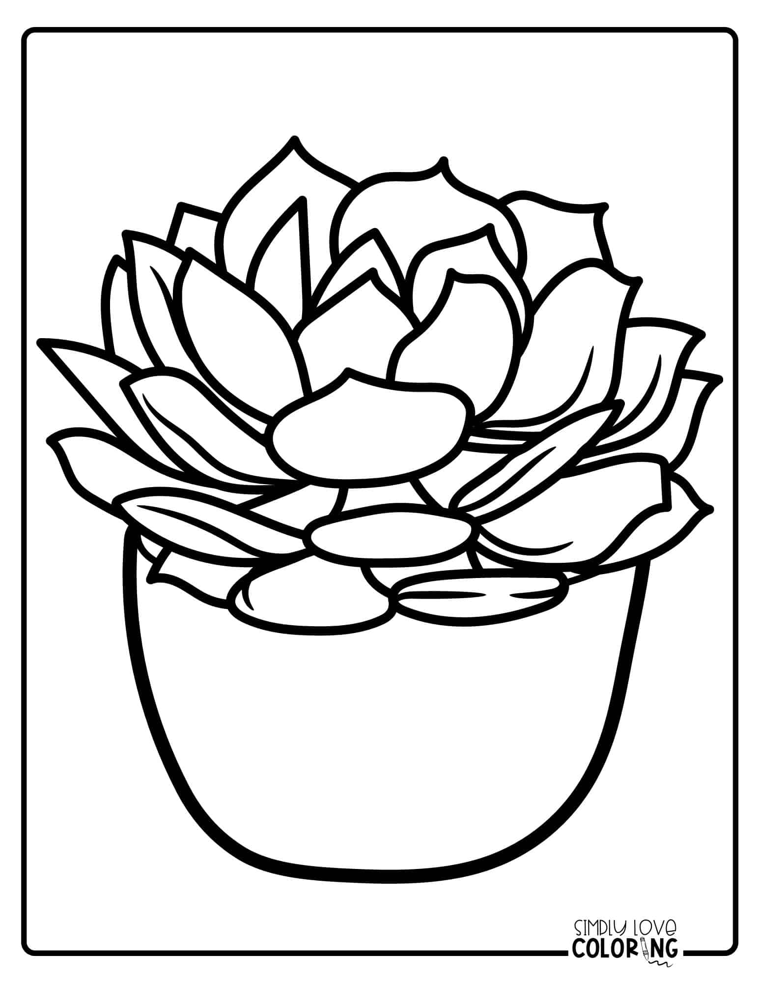 Succulent Plants Coloring Pages (Free PDF Printables) - Simply Love ...