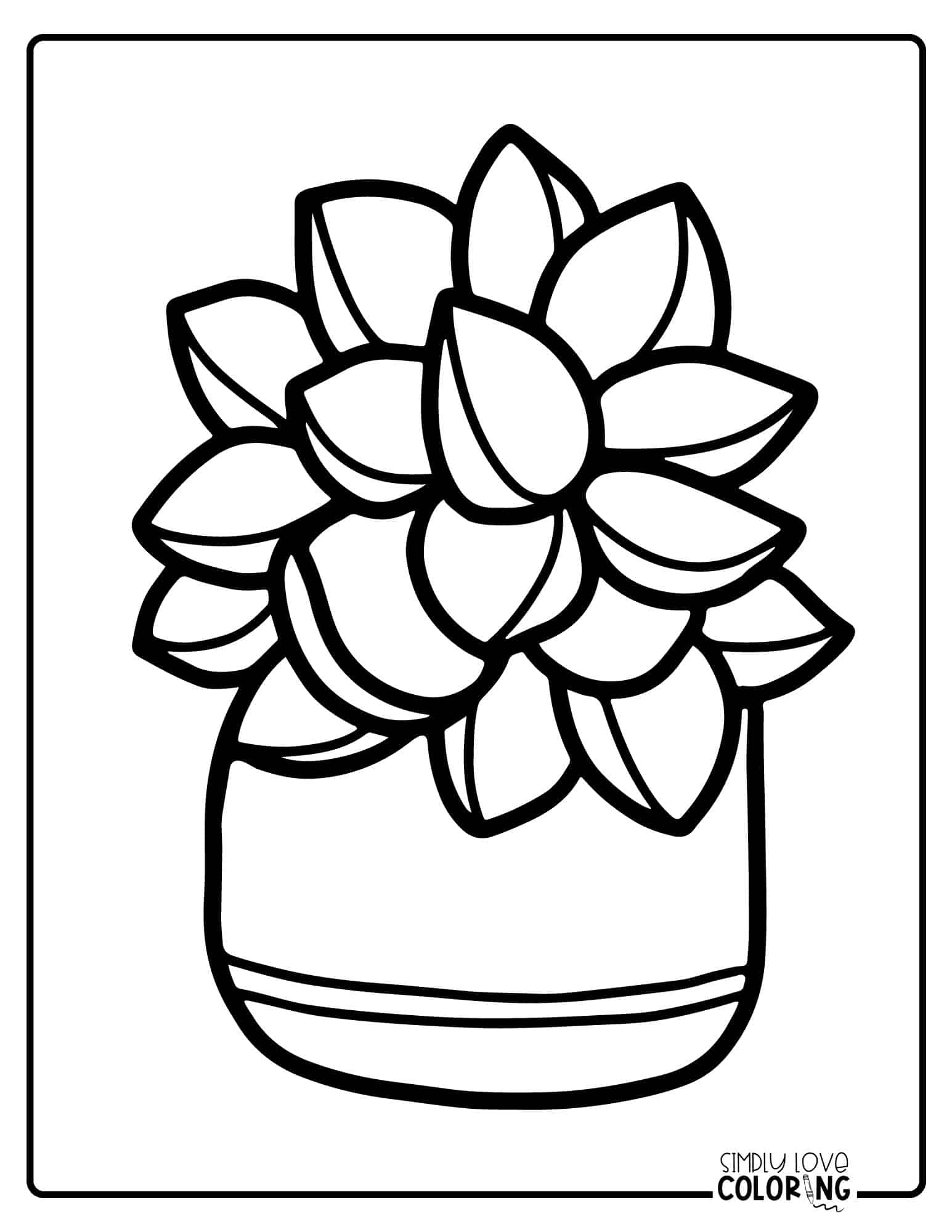 Succulent Plants Coloring Pages (Free PDF Printables) - Simply Love ...